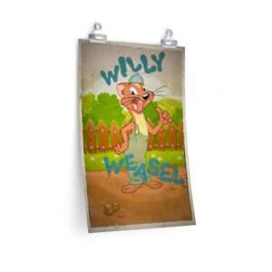 Willy's Wonderland Poster Print - Willy Weasel Cartoon - Merch Hunters