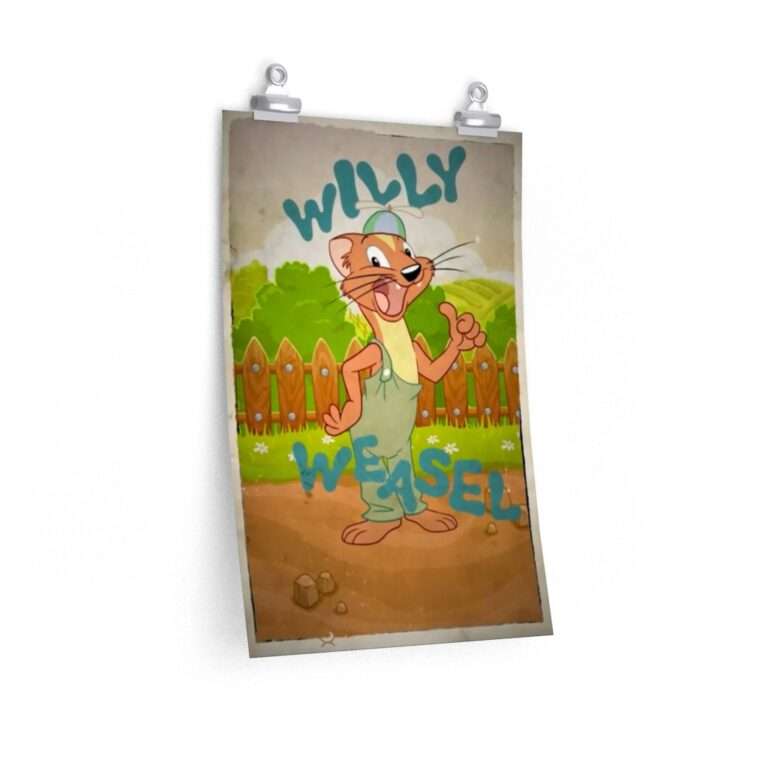 Willy's Wonderland Poster Print - Willy Weasel Cartoon - Merch Hunters